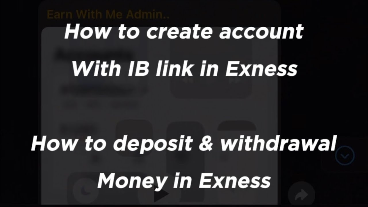 How to create account with IB link in Exness? - YouTube