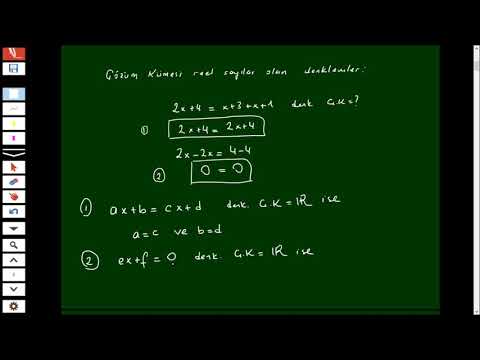 1. DERECE DENKLEMLER - ÇÖZÜM KÜMESİ BOŞ KÜME VEYA REEL SAYILAR OLAN DENKLEMLER
