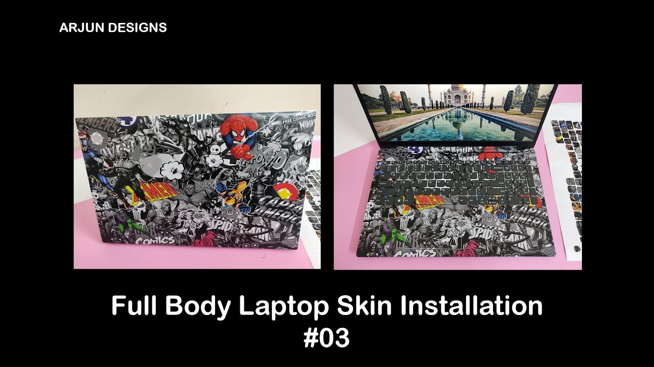 Full body laptop skin installation. Get your precut skins. - YouTube