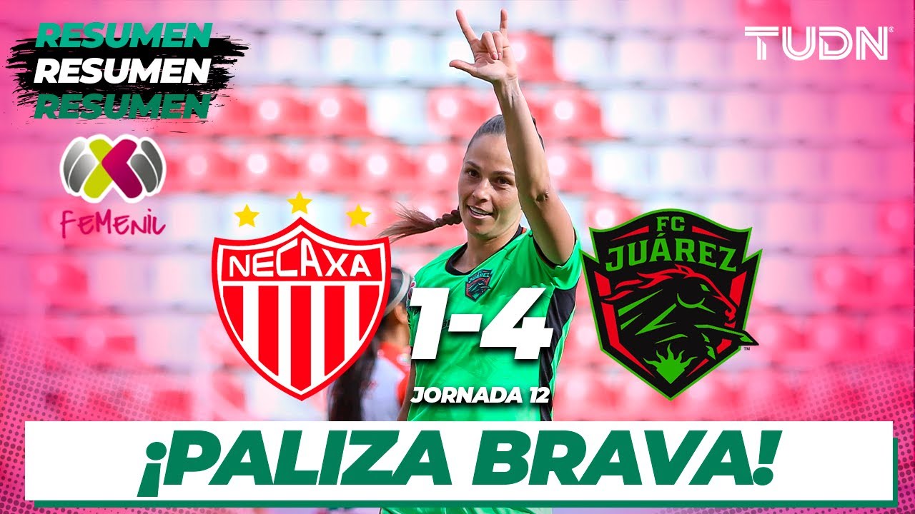 Resumen Y Goles Necaxa 1 4 Juárez Liga Mx Femenil Cl2024 J12