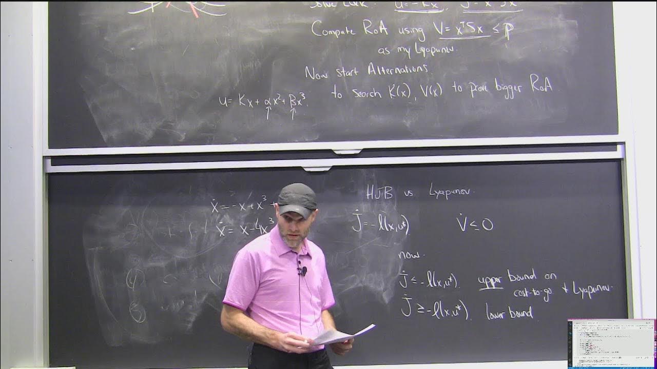 Lecture 10: MIT 6.832 Underactuated Robotics (Spring 2022) | "Lyapunov/Sums-of-Squares for ...