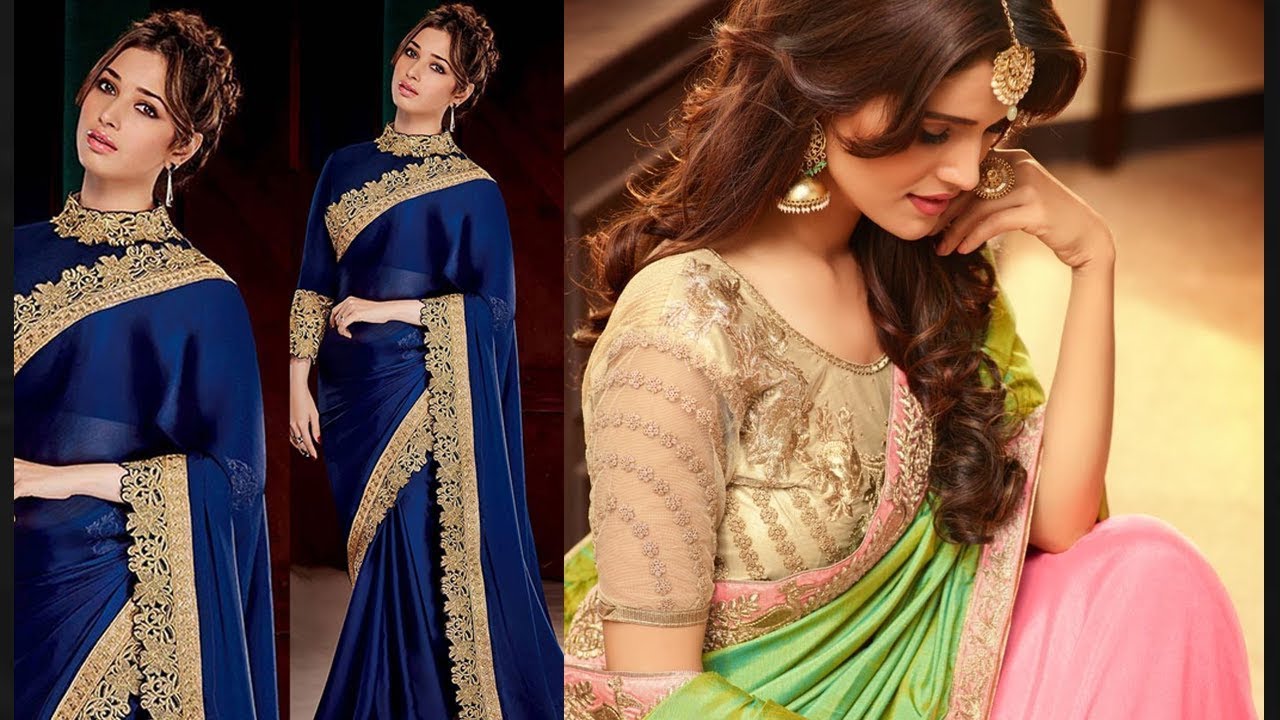 Bollywood Style Fancy Saree Designs - YouTube