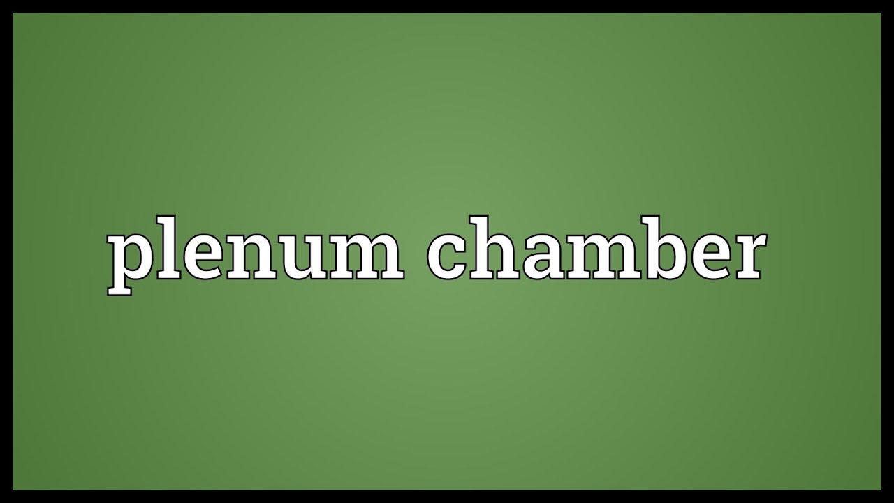 Plenum chamber Meaning - YouTube