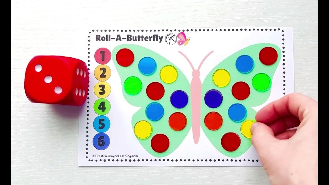 Roll-A-Butterfly – Spring Math Game - Counting & Number Recognition ...