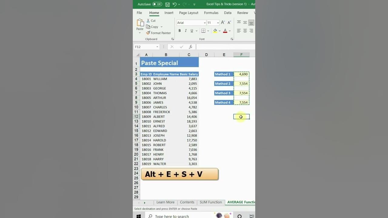 How To Paste Special The Values In Microsoft Excel YouTube how-to-paste-special-the-values-in-microsoft-excel-youtube