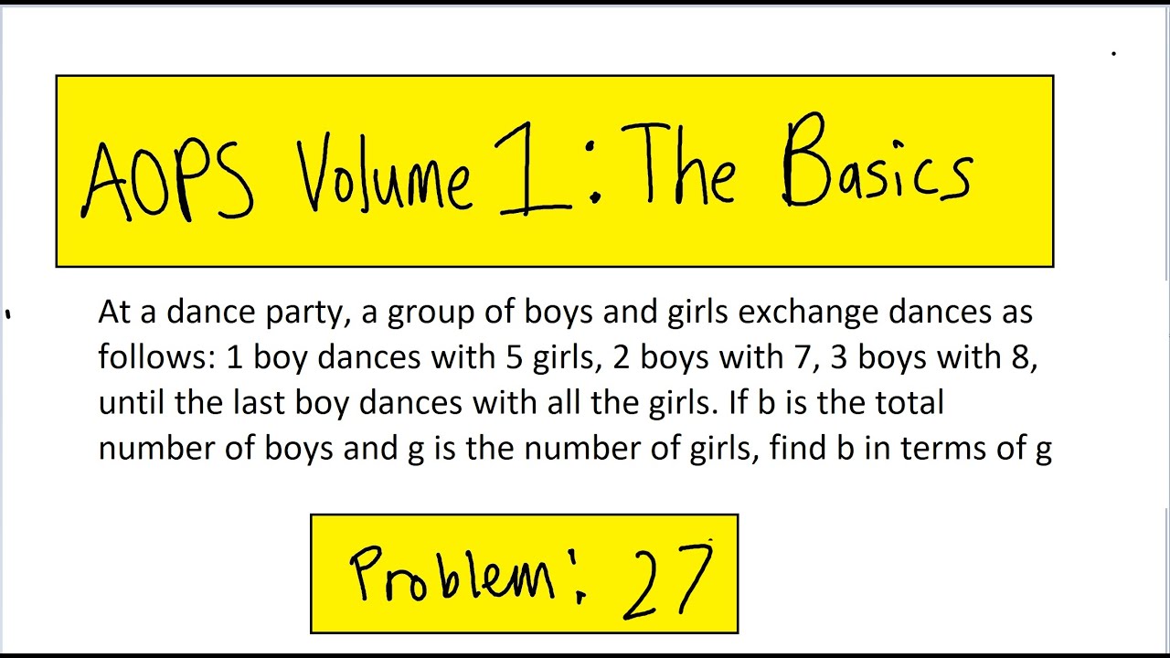 AOPS Volume 1, The Basics, Problem 27 - YouTube