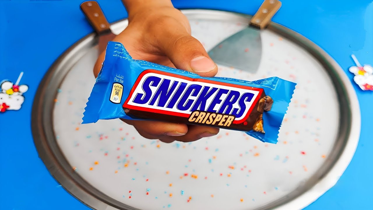 Massive Blue Snickers - Ice Cream Rolls | satisfying Food ...