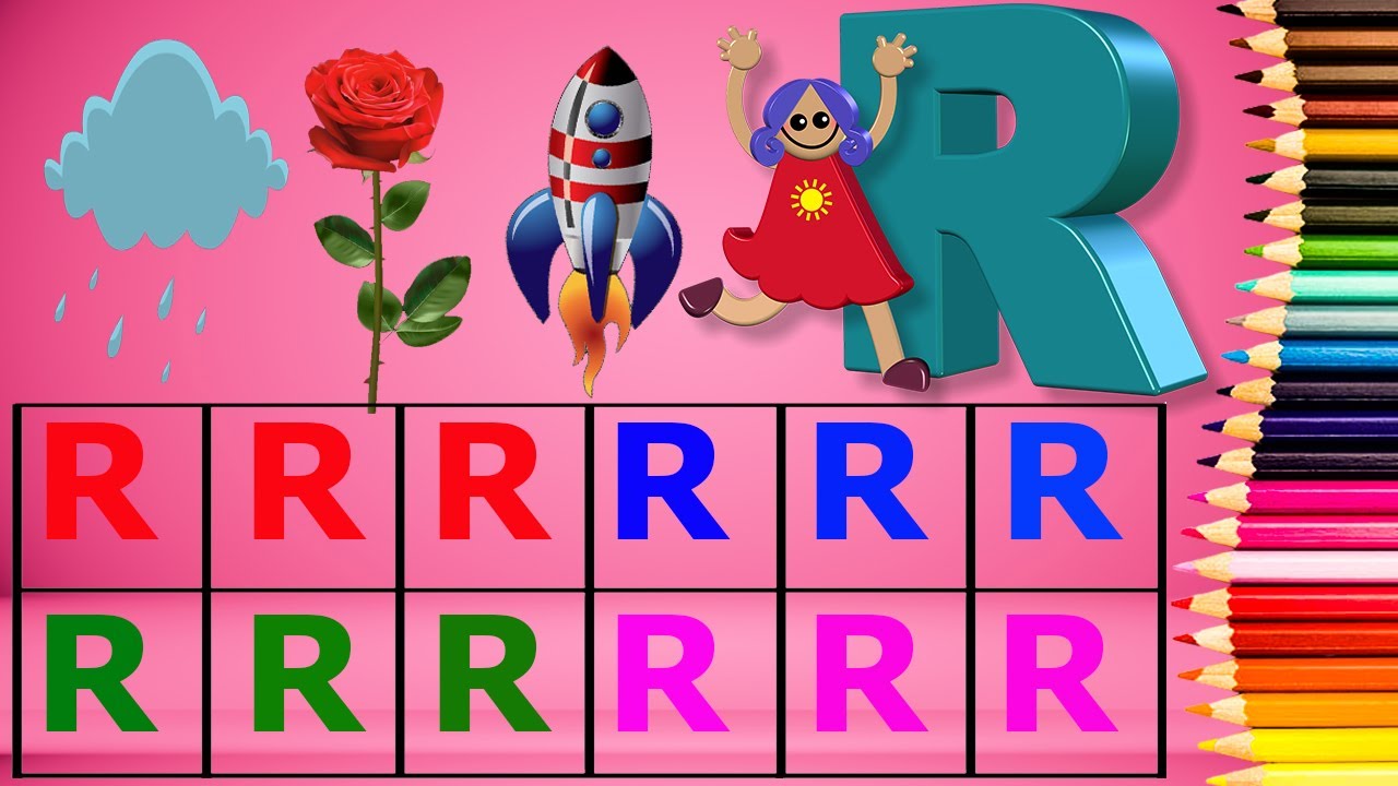 Trace the alphabet R | ABC Song | Learn ABC Alphabet for Children ...