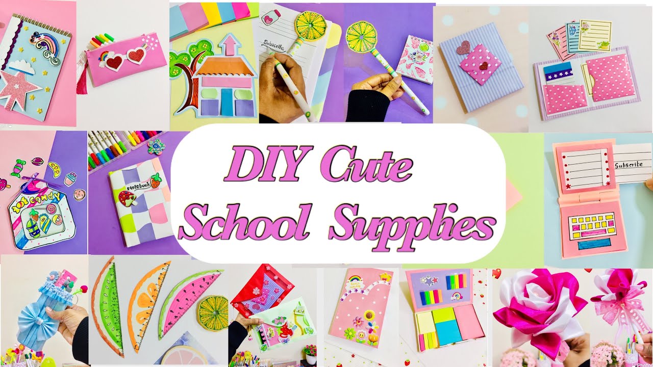 DIY School Crafts / DIY Cute Crafts / School Supplies - YouTube