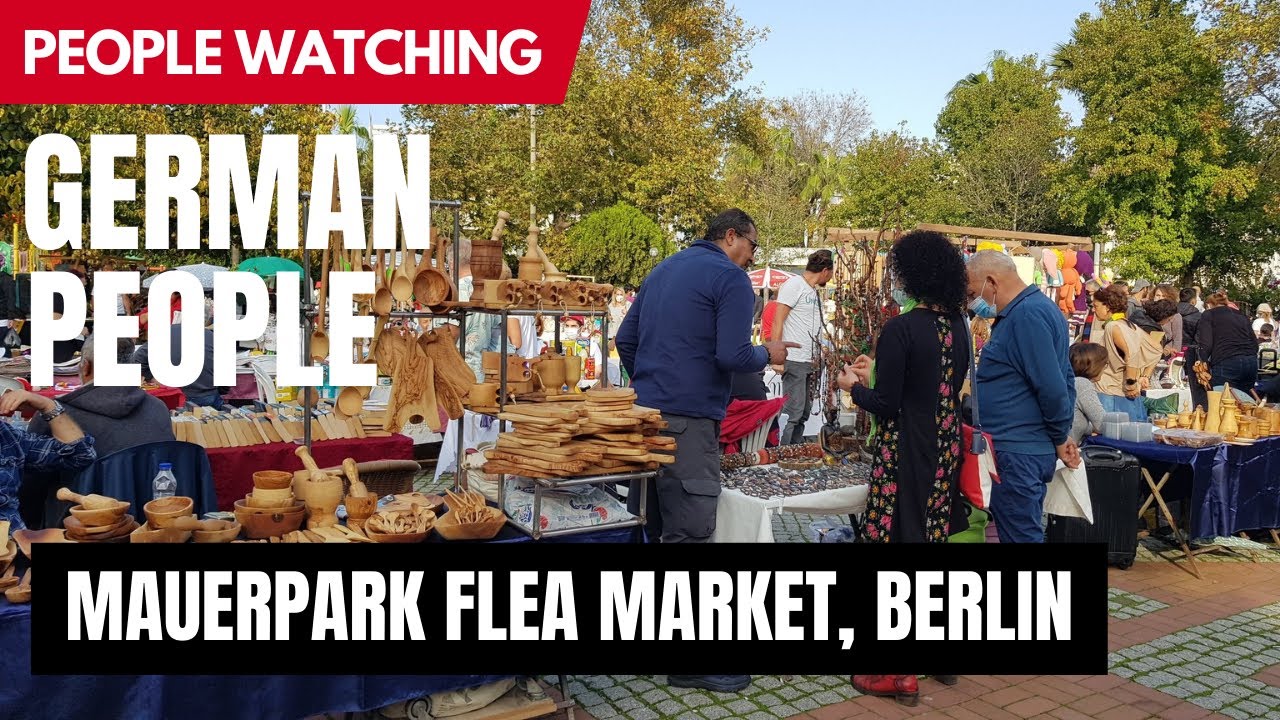 MAUERPARK FLEA MARKET, BERLIN - 3 Minutes of People Watching - YouTube