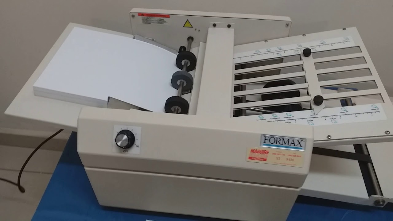 FORMAX FD 302 DOBLADORA DE PAPEL MAYO 2019 - YouTube