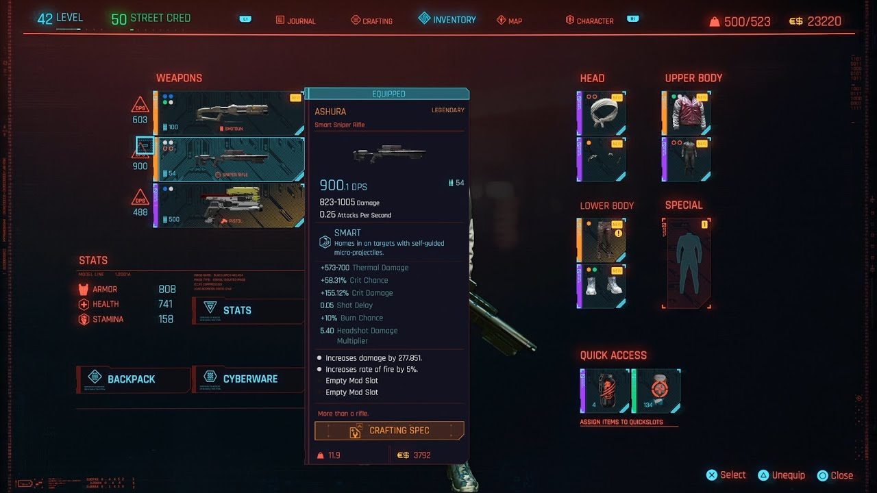 Cyberpunk 2077 || Legendary Smart Sniper Rifle: Ashura || Field Testing ...