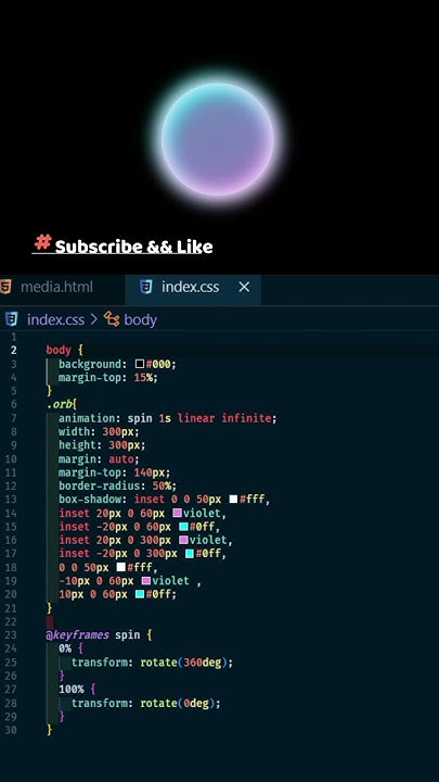 Glowing Glass Ball | CSS Animation + (Source Code) #shorts #css #html #coding #js #website - YouTube