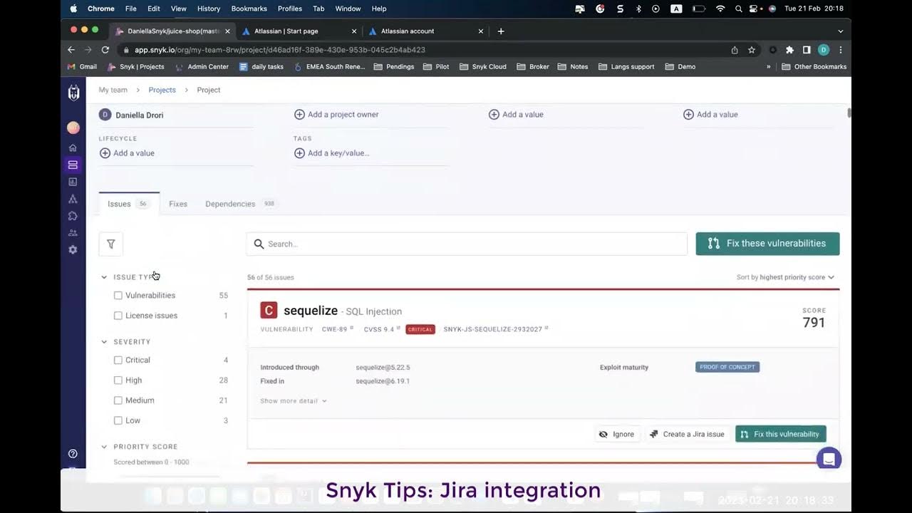 Snyk Tip #3 - Snyk Jira Integration - YouTube