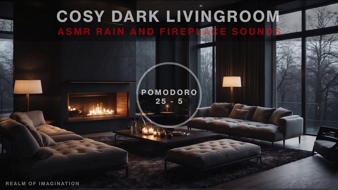 Pomodoro - Study With Rain And Cosy Fireplace Inside Luxury Villa ...