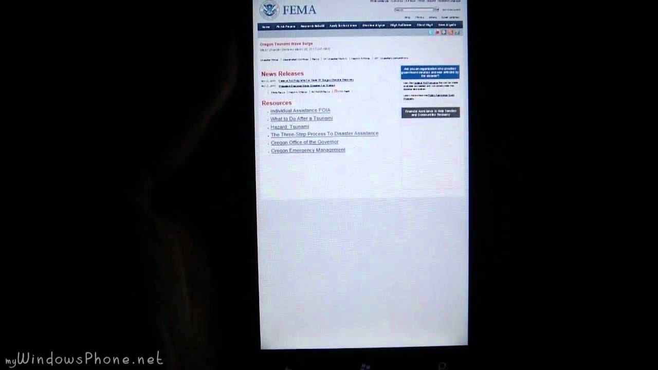 Emergency Alerts app on Windows Phone 7 - YouTube