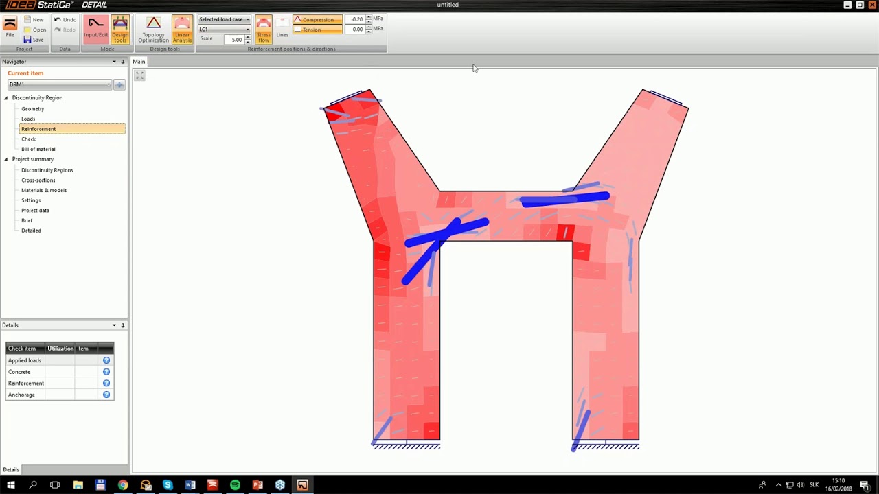 Design and code check of a pylon and indirectly supported corbel - YouTube