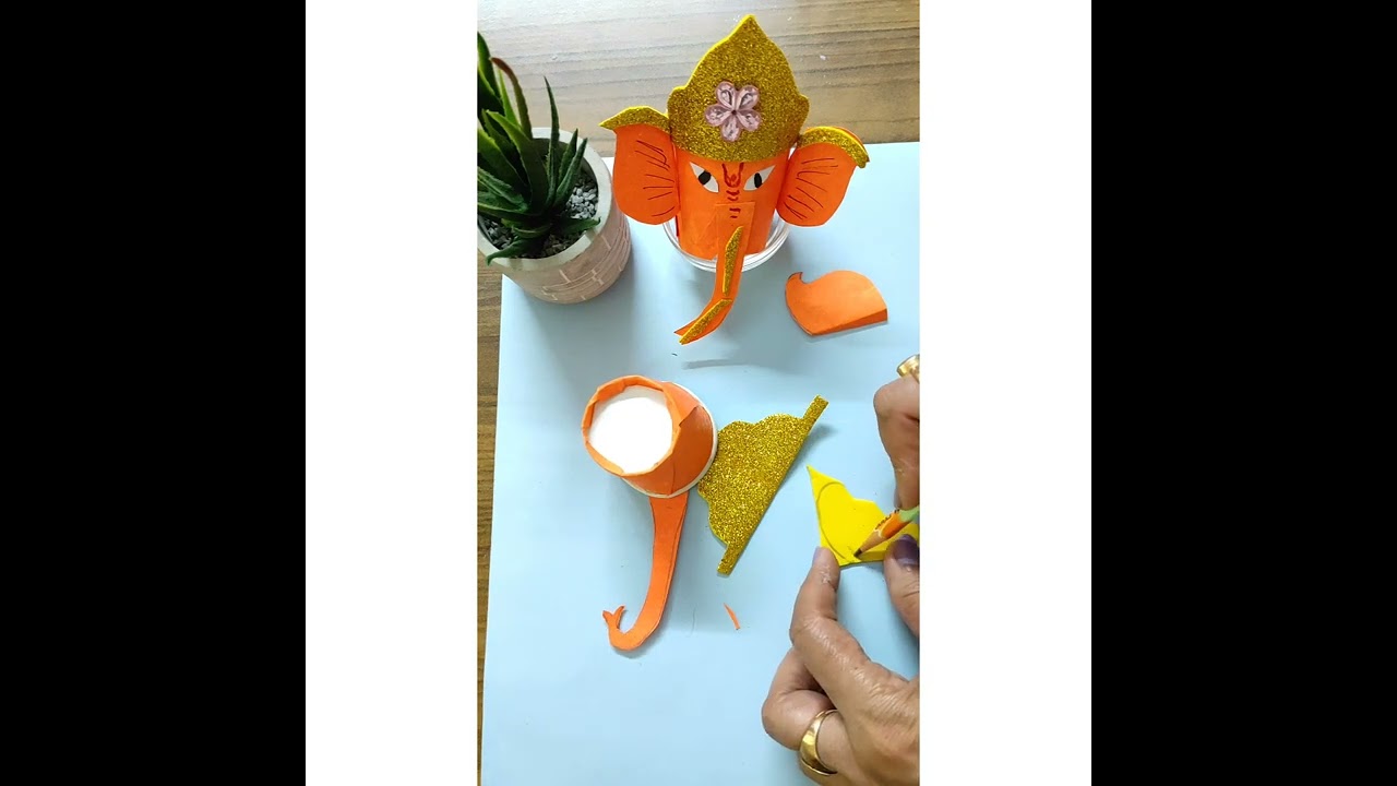 GANESHA CRAFT | DIY | GANESH CHATURTHI 2022 | EASY CRAFT | CHITRA'S ART ...