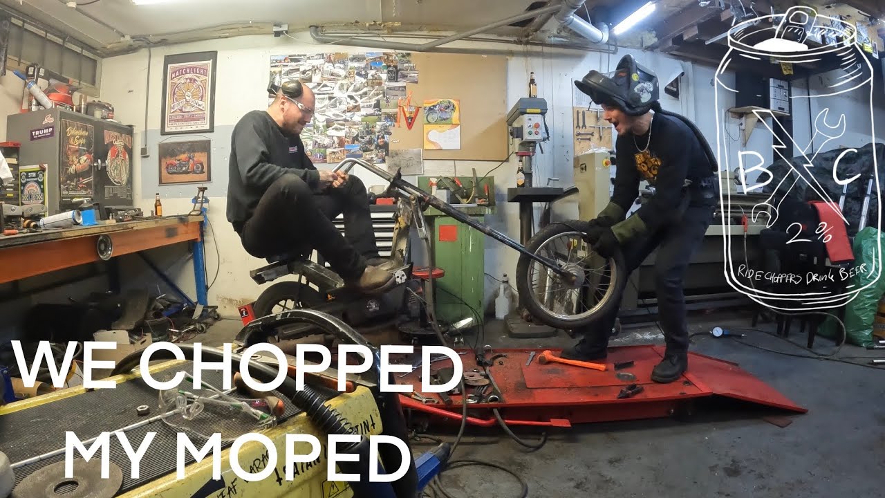 Building the moped chopper - YouTube