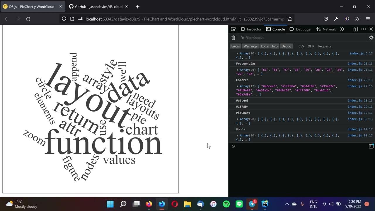 Wordcloud (nube de palabras) con D3.js - YouTube