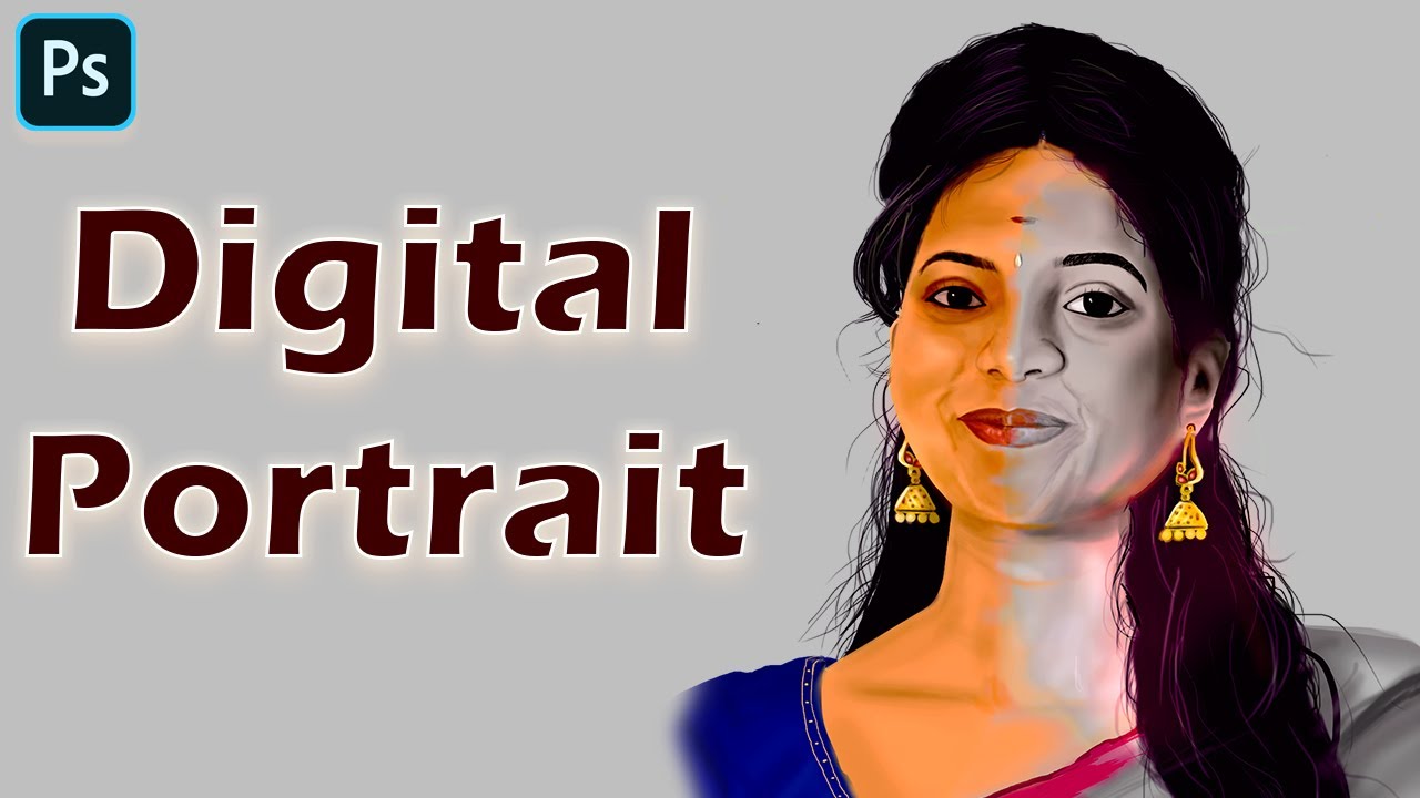 Photoshop I Digital Painting I Half Color And Half Black And White photoshop-i-digital-painting-i-half-color-and-half-black-and-white