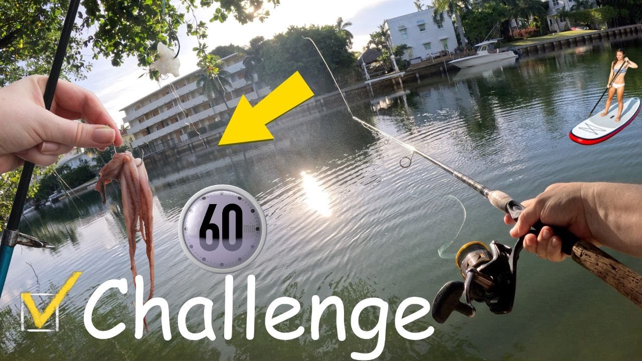 1HR Fishing challenge using SQUID Only ! - YouTube