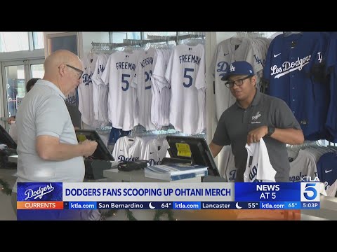 Shohei Ohtani's Dodger jerseys are selling out fast