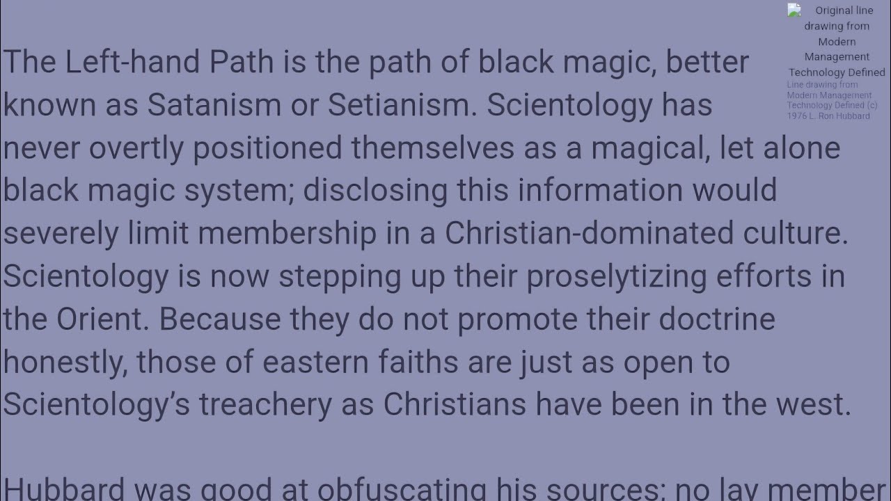 Scientology, "The Left Hand Path" Black Magic, 2008 - YouTube