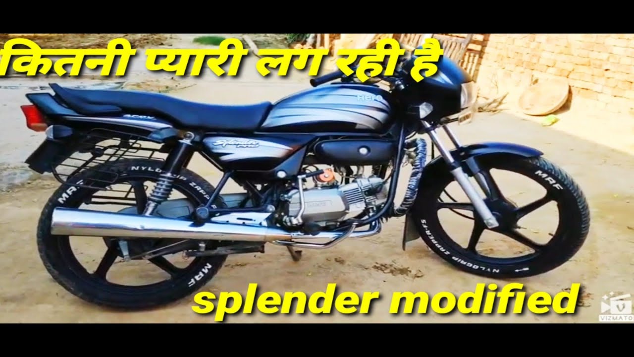 Hero splender bike simple modification - YouTube
