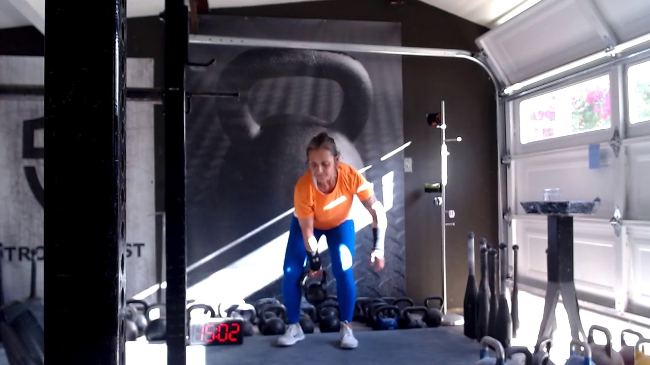 Tracy Reifkind Kettlebell Snatch Practice 600 reps - YouTube