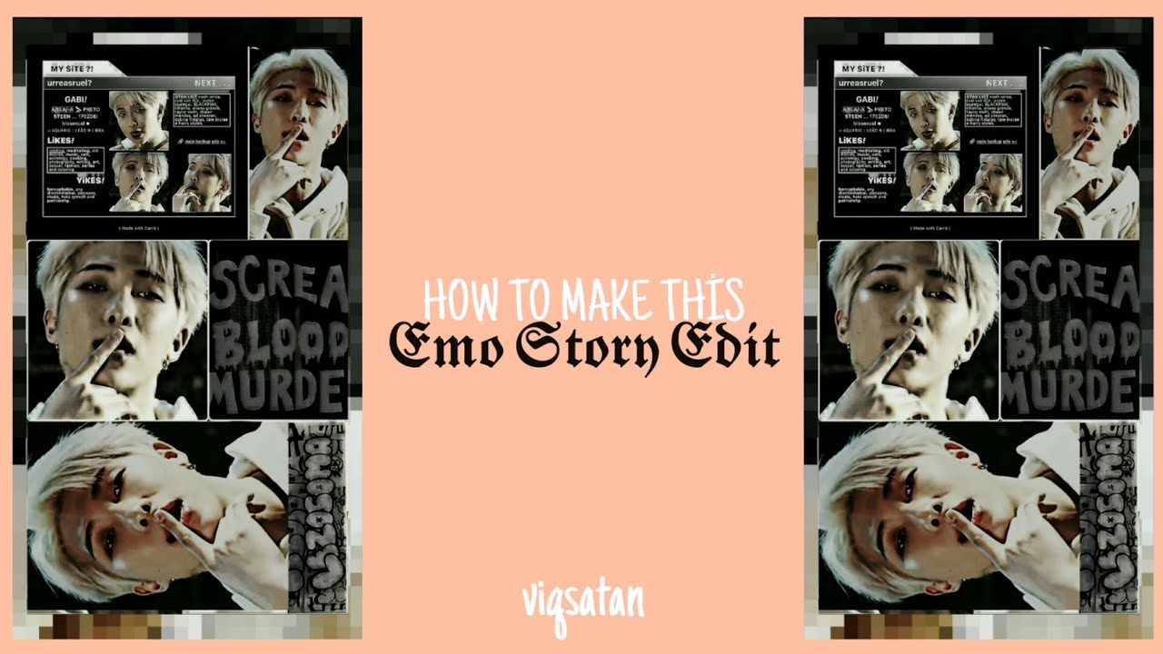 rp emo story edit yapımı Kim Namjoon | detaylı - YouTube
