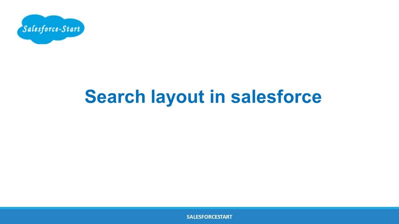 Search Layouts Salesforce - YouTube