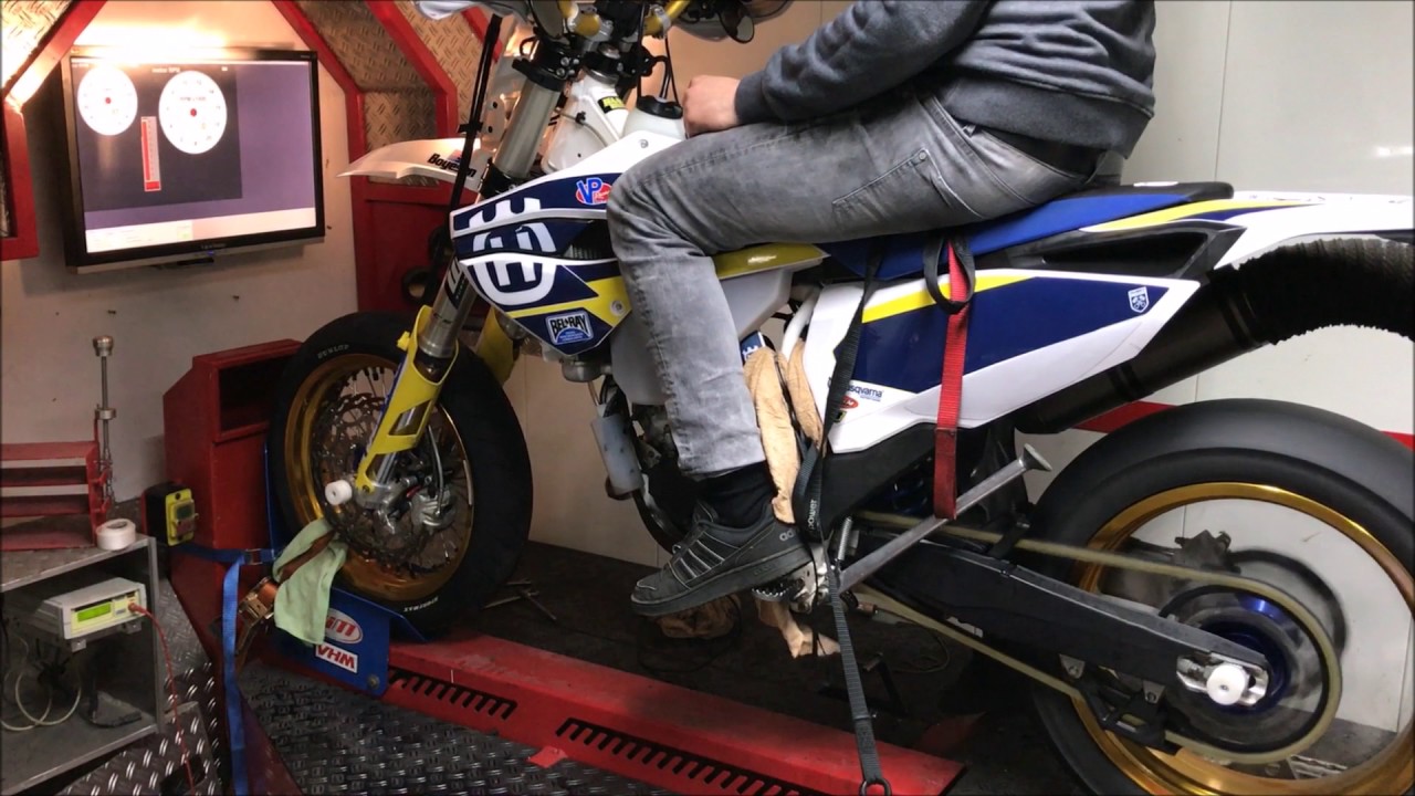 Dyno Run Husqvarna TE 125 2014 Supermoto - YouTube