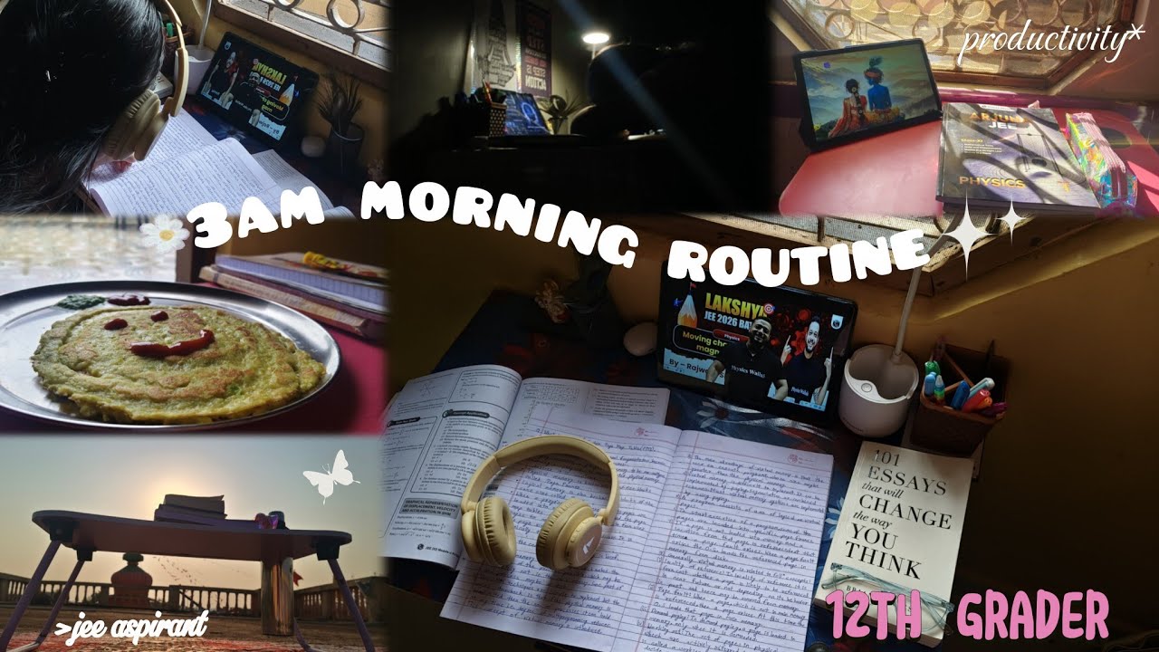 3 AM MORNING ROUTINE 🌄 | Study Vlog JEE Aspirant 2026 | A Day in the ...