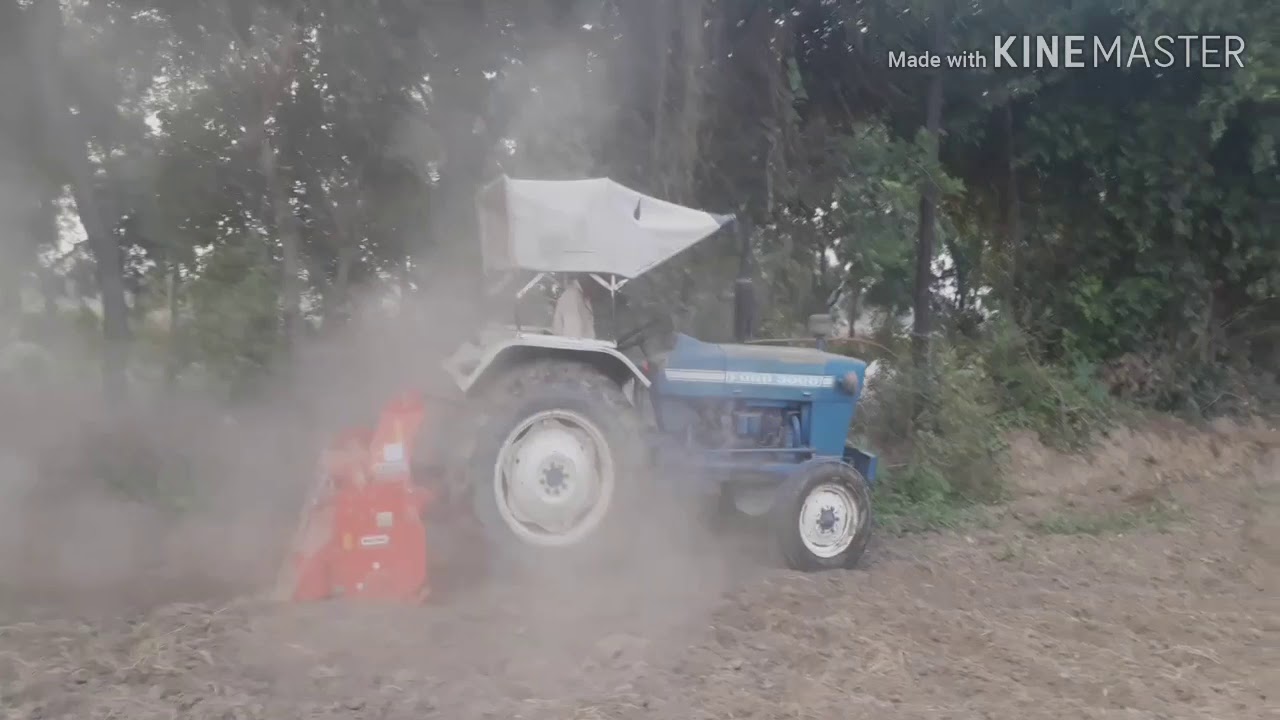 Ford 3000 1974 model in rotary tiller - YouTube