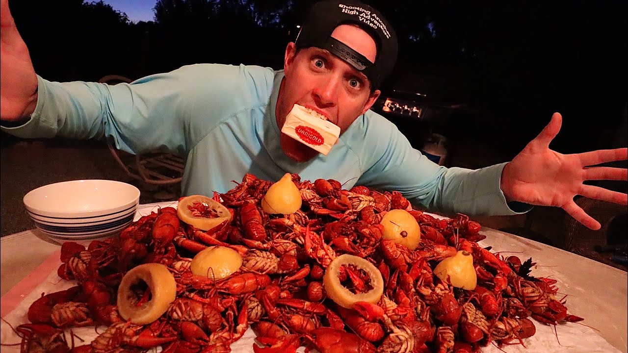 Catch, Cook, And EAT 250 Crawdads BY MYSELF!? (Can I do it??) - YouTube