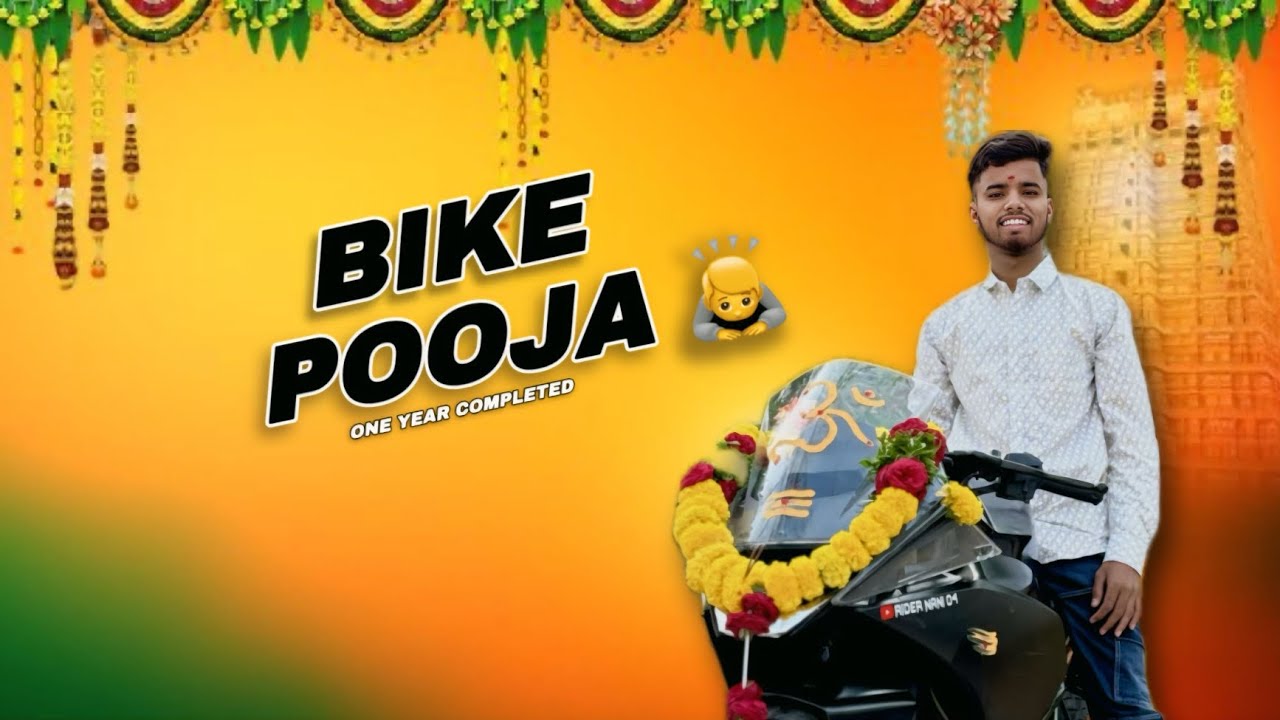 Bike Pooja 🙏 ️ successfully one year complete - YouTube