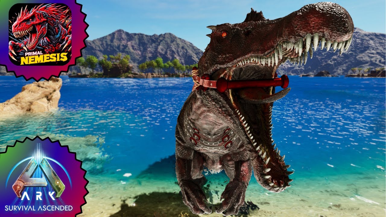 SPINO can Launch dinos Ark Survival Ascended Primal Nemesis - YouTube