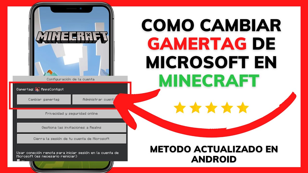 😱😉COMO CAMBIAR EL GAMERTAG DE MINECRAFT😊 - YouTube