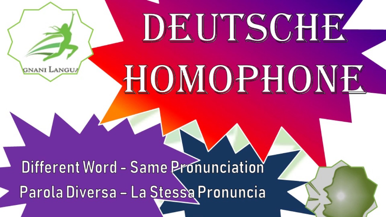 Deutsche Homophone - German Homophones - omofoni in tedesco - YouTube