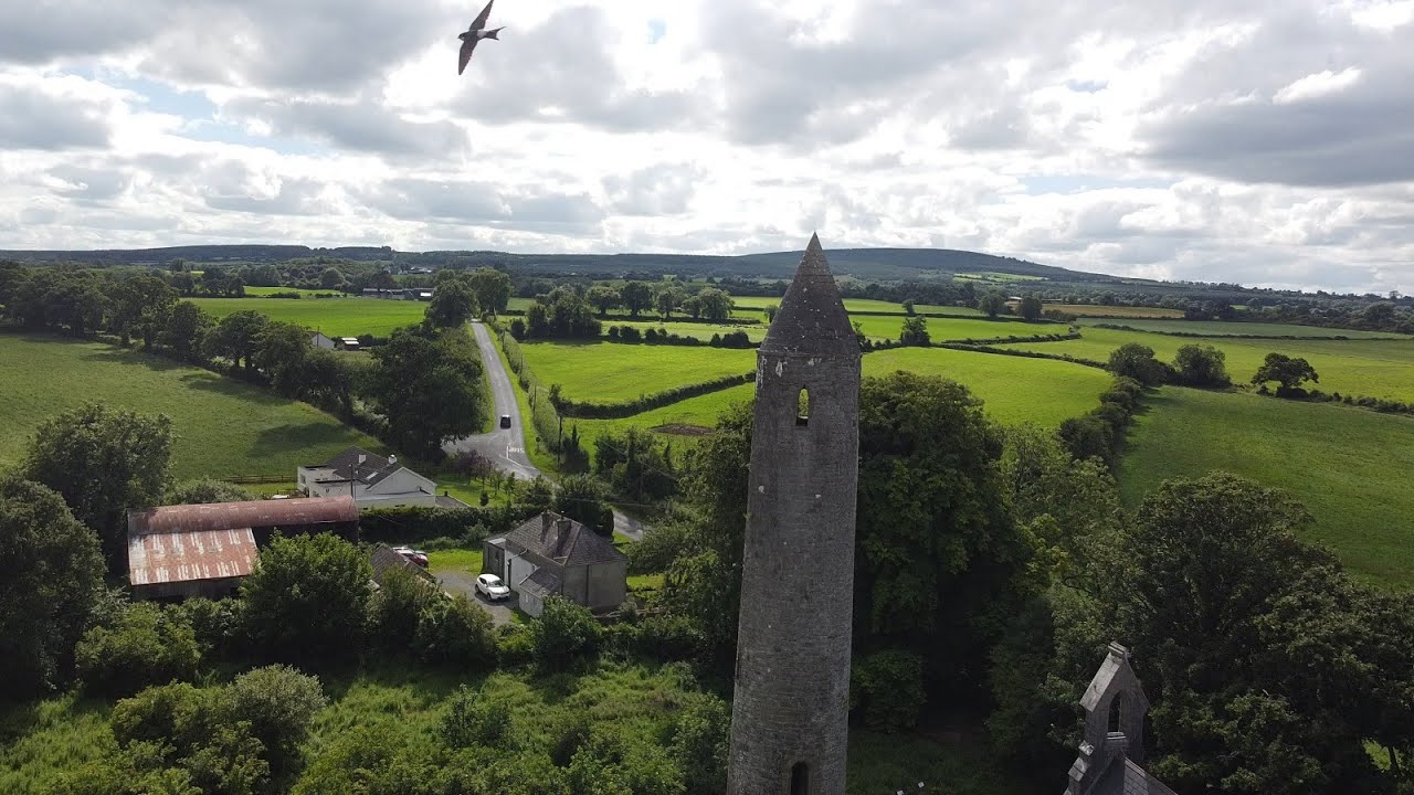 Timahoe Round Tower. | Historical Ireland.| A Drone Fox Ireland video ...
