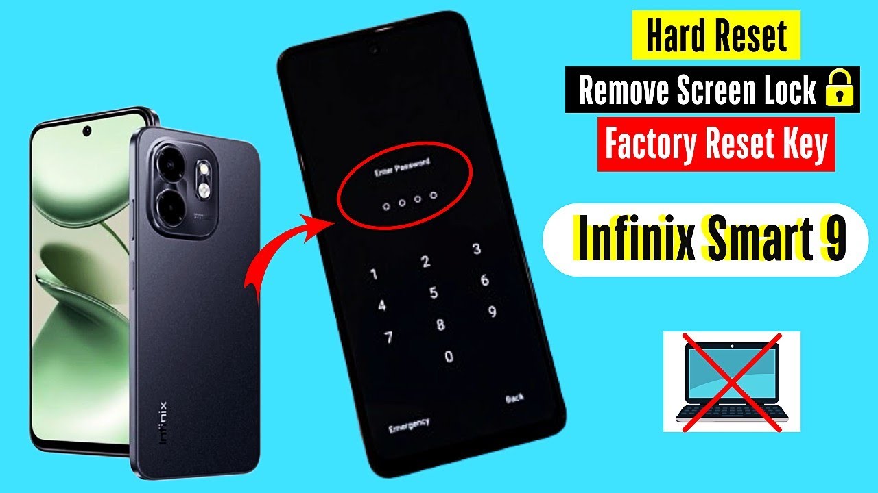Infinix Smart 9 Hard Reset Without Pc | Infinix (X6532) Unlock Screen ...