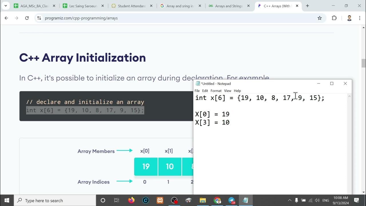 C++ Programing: Week 11 - Array and String in C++ - YouTube