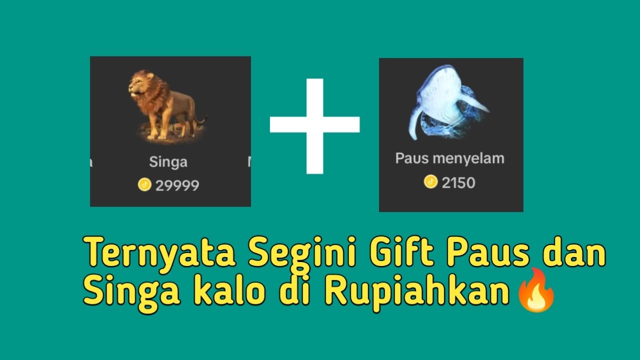 Ternyata Segini Gift Tiktok Paus dan Gift Singa kalo di Rupiahkan 🔥 ...