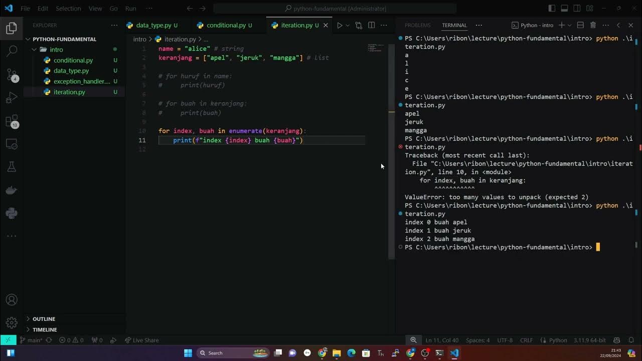 lecture 1-4 python iteration - YouTube