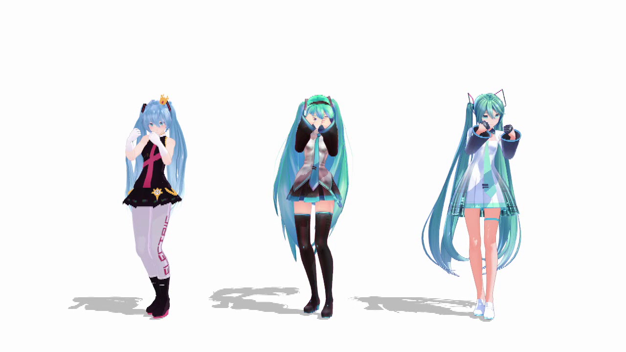 all the mikus dance to hibana - YouTube