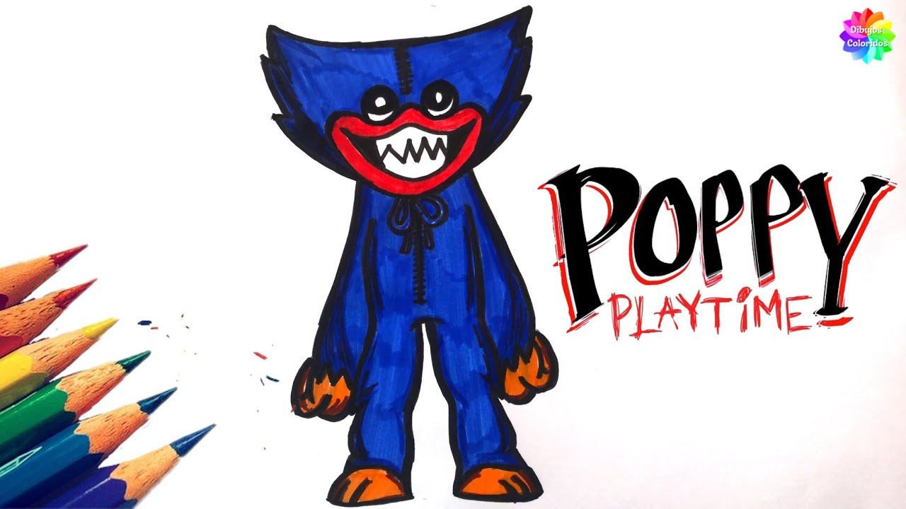 Como dibujar a Huggy Wuggy de Poppy Playtime - YouTube