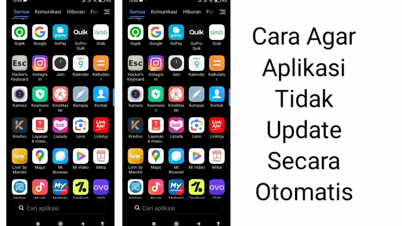 Cara agar aplikasi tidak update secara otomatis - YouTube