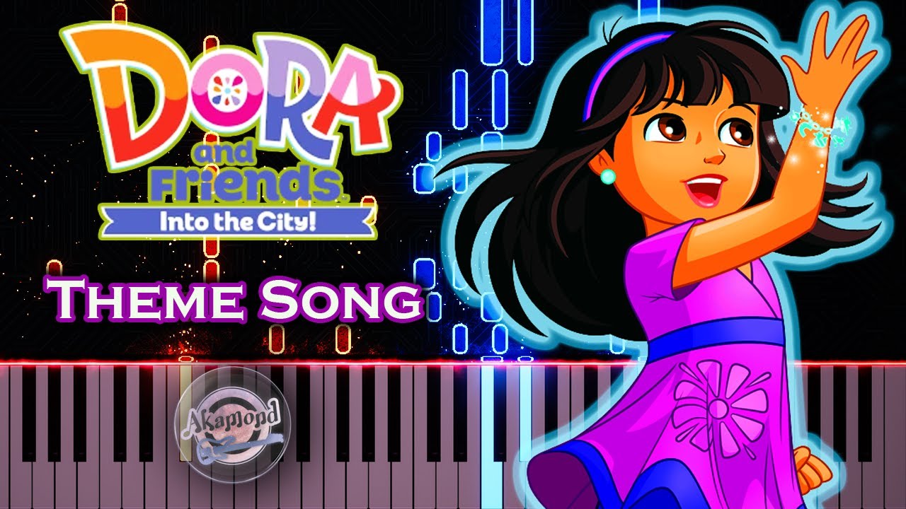 Dora And Friends Theme Song Piano Tutorial and Cover - Dora Theme Song ...