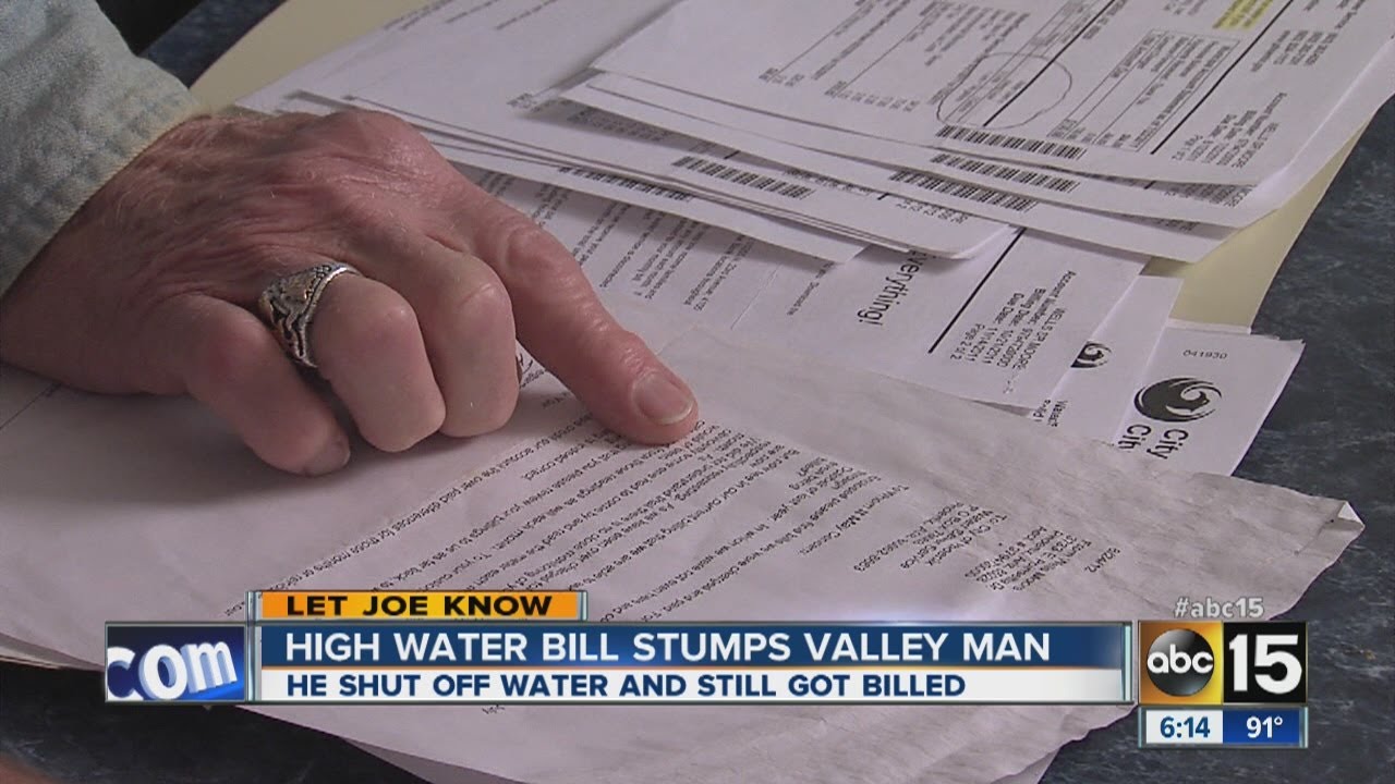 Man gets high water bill, despite shutting it off - YouTube